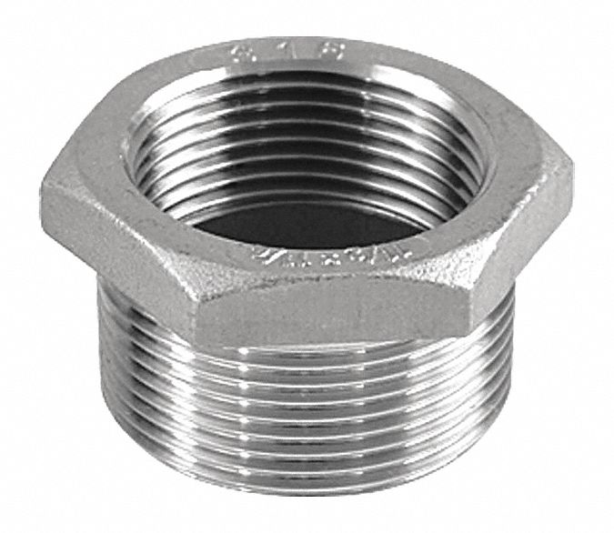 GRAINGER APPROVED 316 Stainless Steel Hex Bushing MNPT X FNPT 1 In X