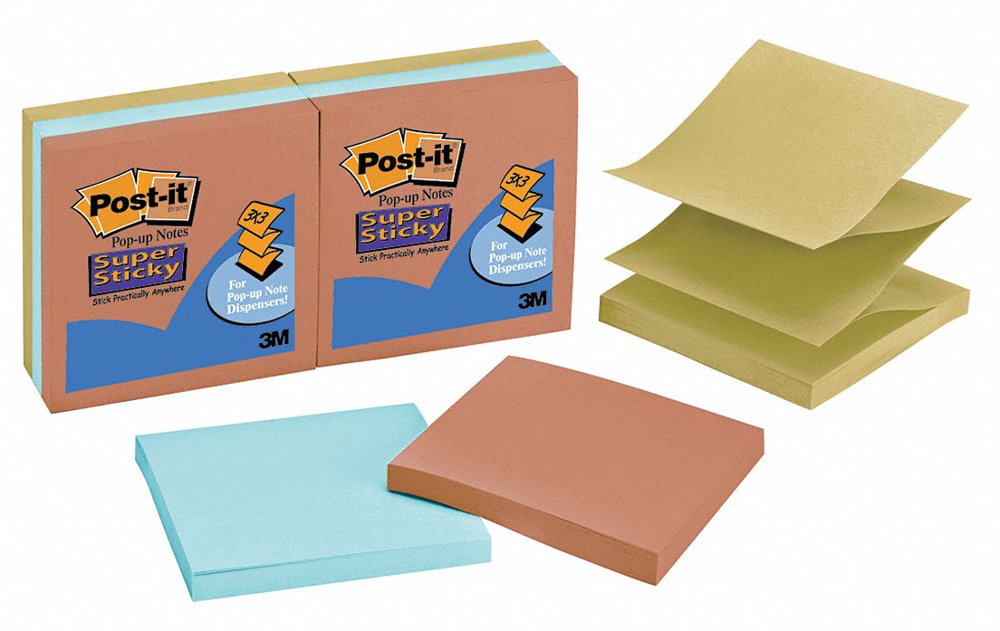 POST-IT Pop-up Super Sticky Notes, 3x3, PK6 - 1TRV9|R330-6SSAN - Grainger POST-IT Pop-up Super Sticky Notes, 3x3, PK6 - 1TRV9|R330-6SSAN - Grainger