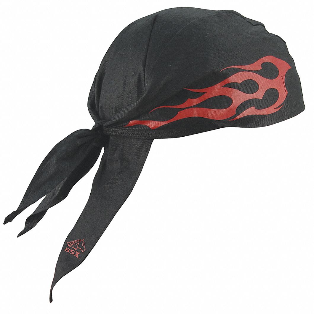 Bsx Doo Rag With Sweatband Doo Rag Black Size Universal Cotton Pk 12 24k639bc5d Bk