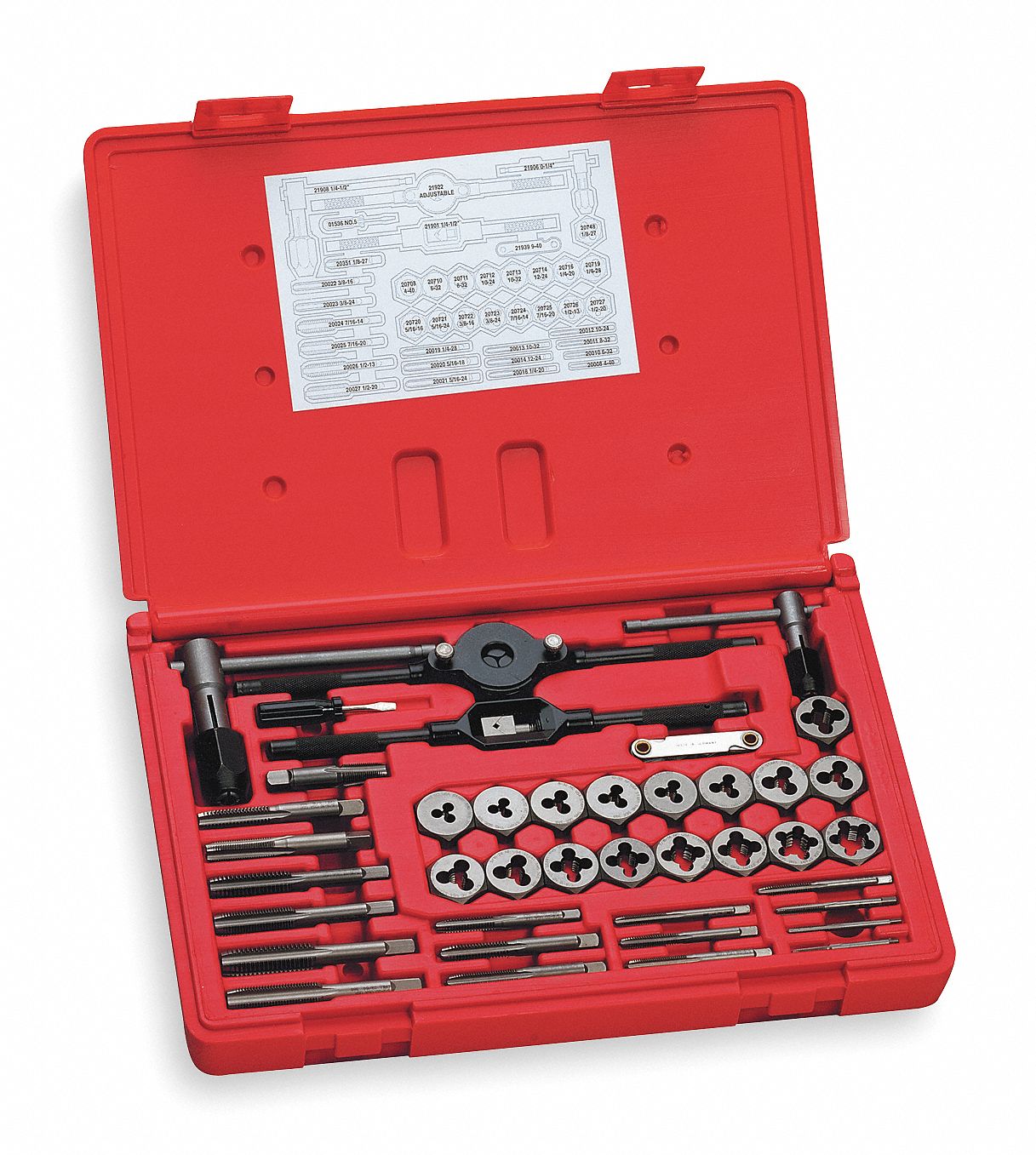 VERMONT AMERICAN Tap And Die Set 5 16 To 1 2 In 40 Pc 2LKN4 21729