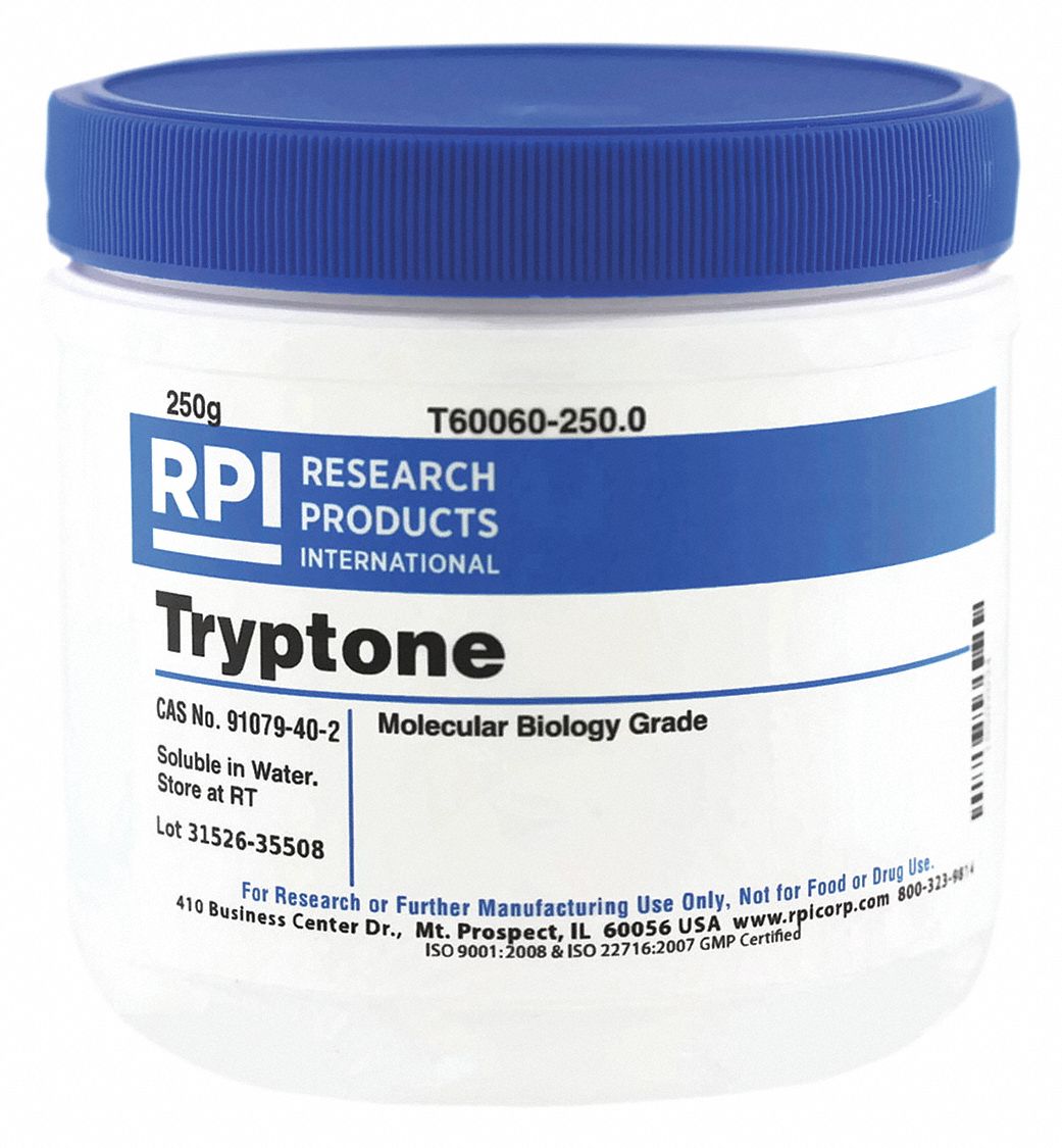 RPI Tryptone Powder 250 G 1 EA 31GE34 T60060 250 0 Grainger