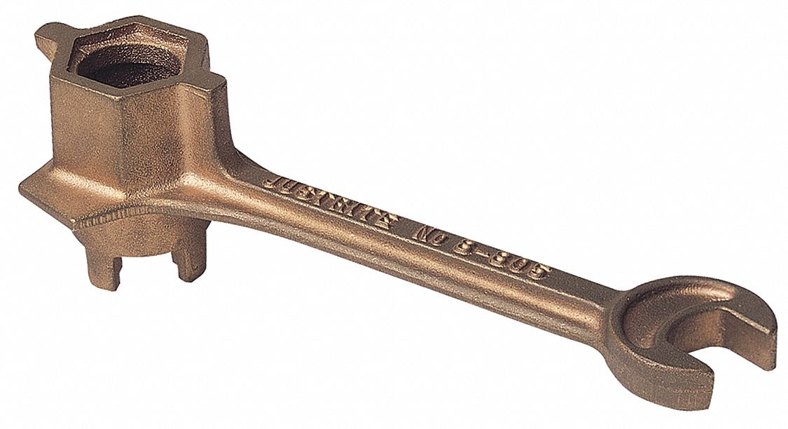Grainger Approved Brass Alloy Drum Bung Wrench Fits 34 And 2 Bungs 38vy348 805 Grainger