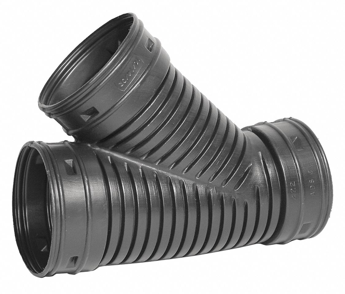 ADVANCED DRAINAGE SYSTEMS 16 L Corrugated Drain Wye 6 Pipe Dia