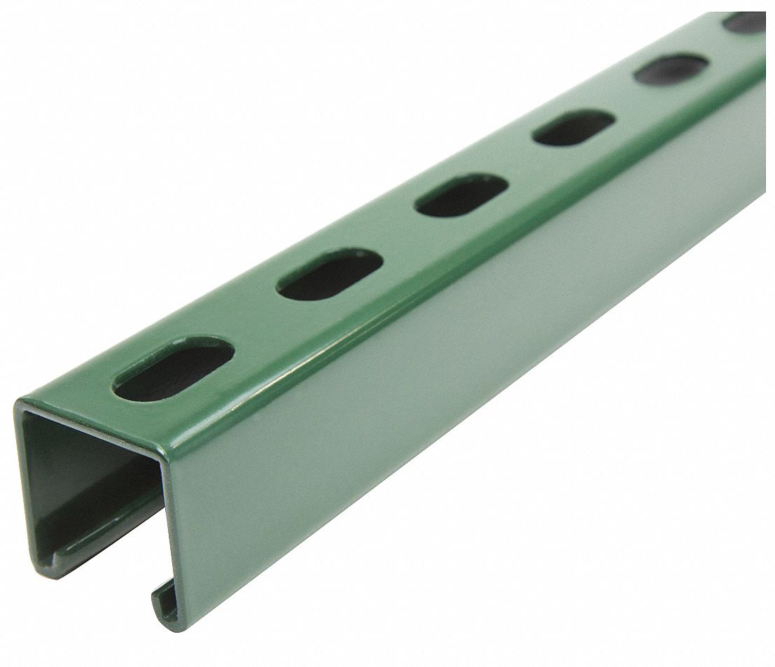 GRAINGER APPROVED Slotted Standard 1 5 8 X 1 5 8 Strut Channel Green