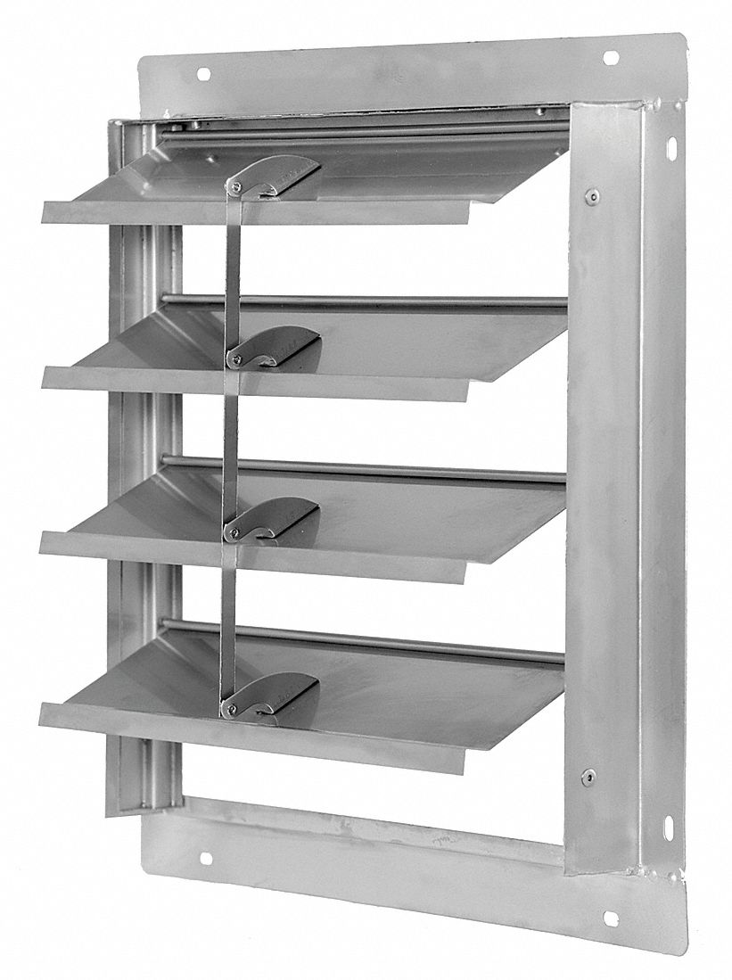 DAYTON 16 Backdraft Damper Wall Shutter 16 1 2 X 16 1 2 Opening