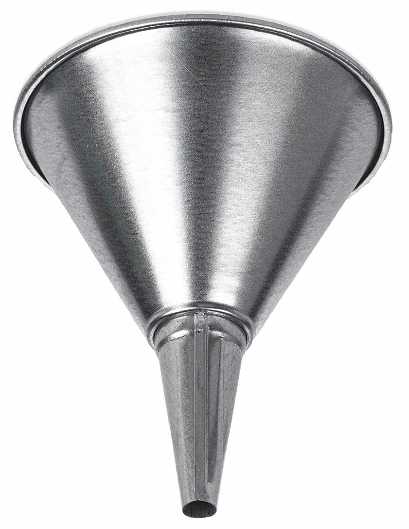 FUNNEL KING Funnel With Screen Steel 1 Qt Total Capacity 7 3 8 In