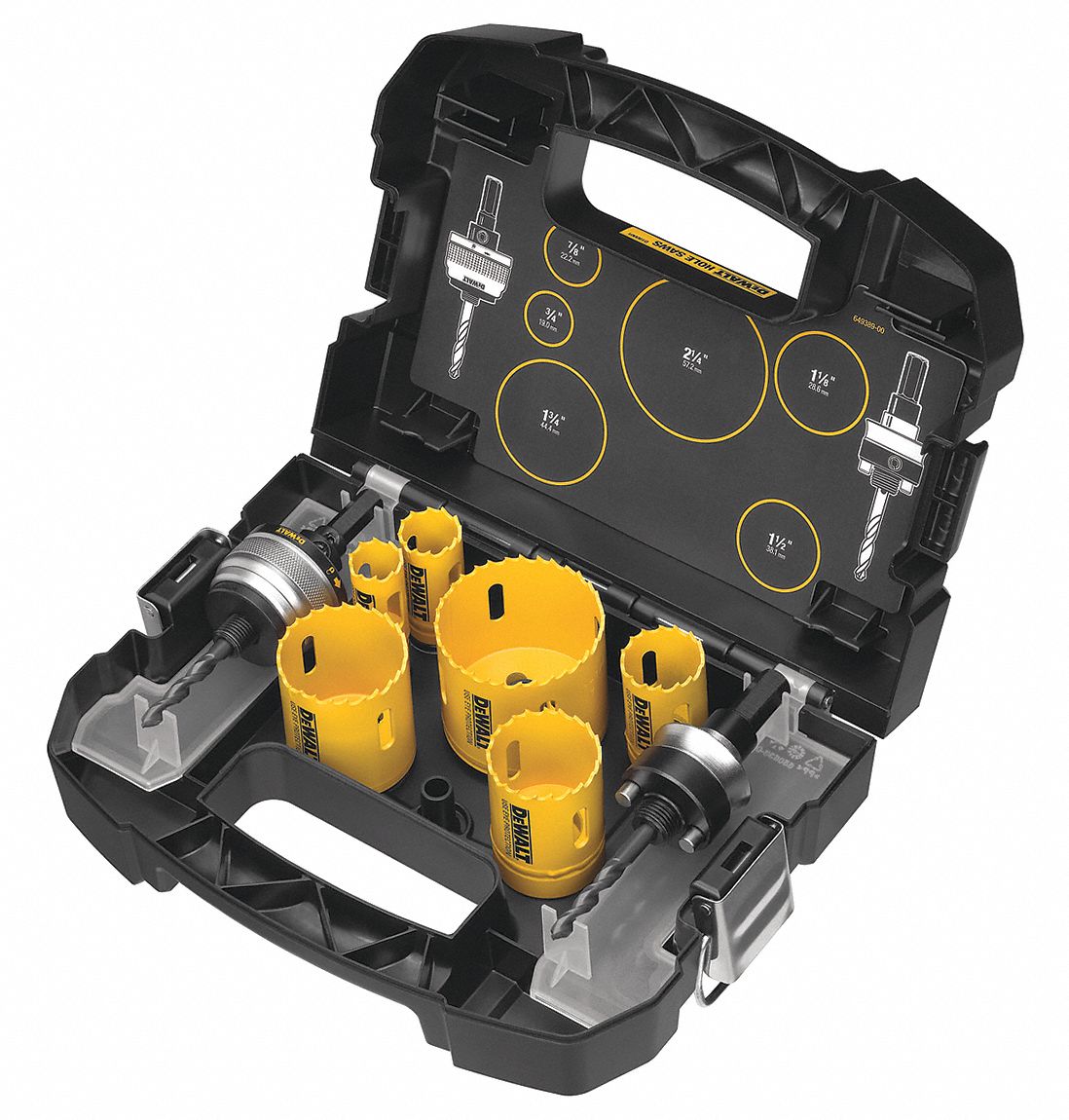 DEWALT 9 Piece Plumbers Hole Saw Kit For Metal Range Of Saw Sizes 3 4