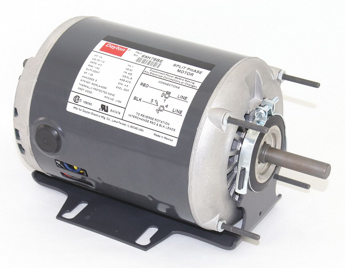 DAYTON 1/6 HP General Purpose Motor,Split-Phase,1140 Nameplate RPM ... DAYTON 1/6 HP General Purpose Motor,Split-Phase,1140 Nameplate RPM ...
