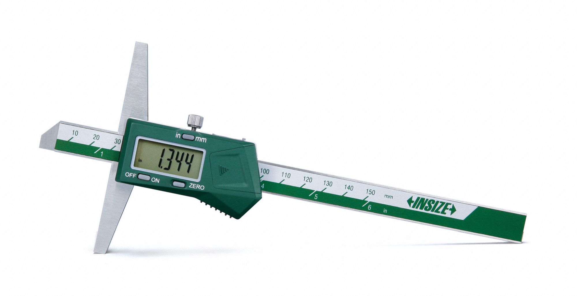 INSIZE Digital Depth Gauge Range 0 To 200 Mm 0 To 8 In Base Style