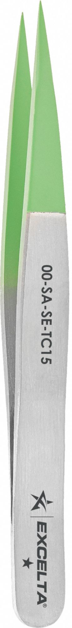EXCELTA, Stainless Steel, Point, Tweezers - 822YM5|00-SA-SE-TC15 - Grainger