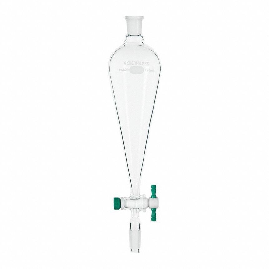 Glass, 4.23 fl oz Capacity - oz, Separatory Funnel - 21UF33|CG-1743-10 ...
