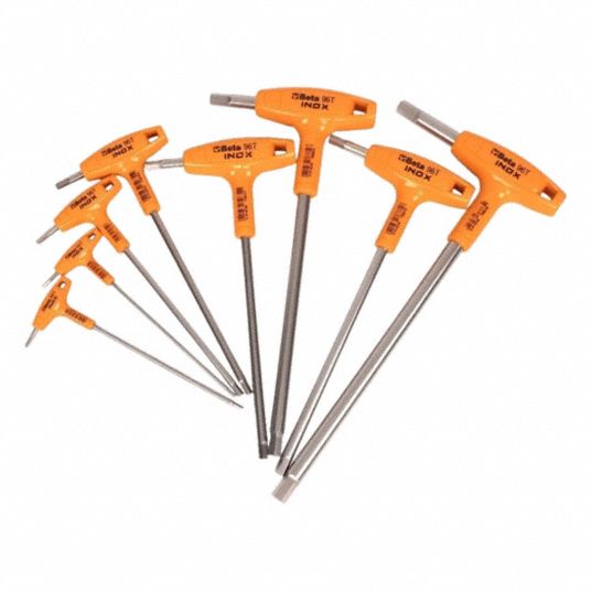 BETA, 6 - 10 Pieces, INOX, Hex Key Set - 885EM1|96TINOX/S8 - Grainger
