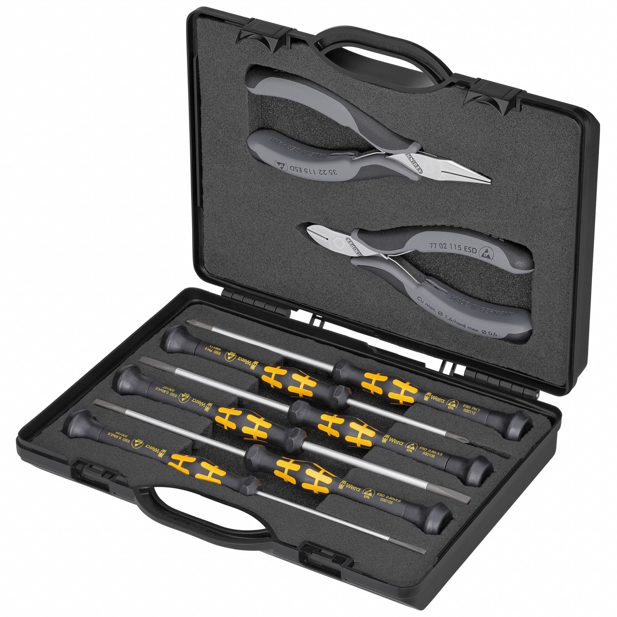 ESD-Safe, 8 Pliers, Precision Plier Set - 38UT29|00 20 18 ESD - Grainger