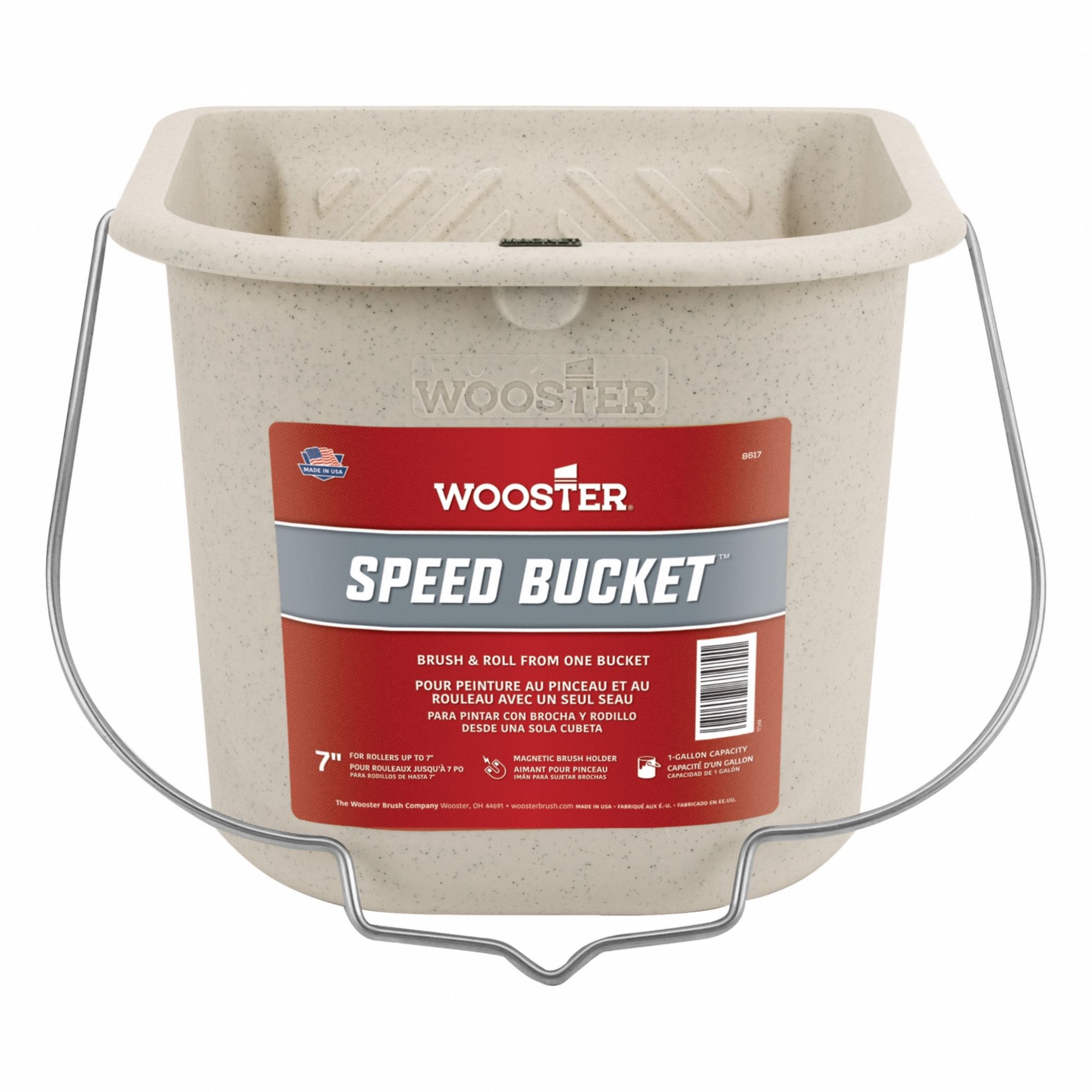 WOOSTER, 0.5 gal Capacity, 8 3/4 in, Paint Bucket - 43AC36|8617 - Grainger