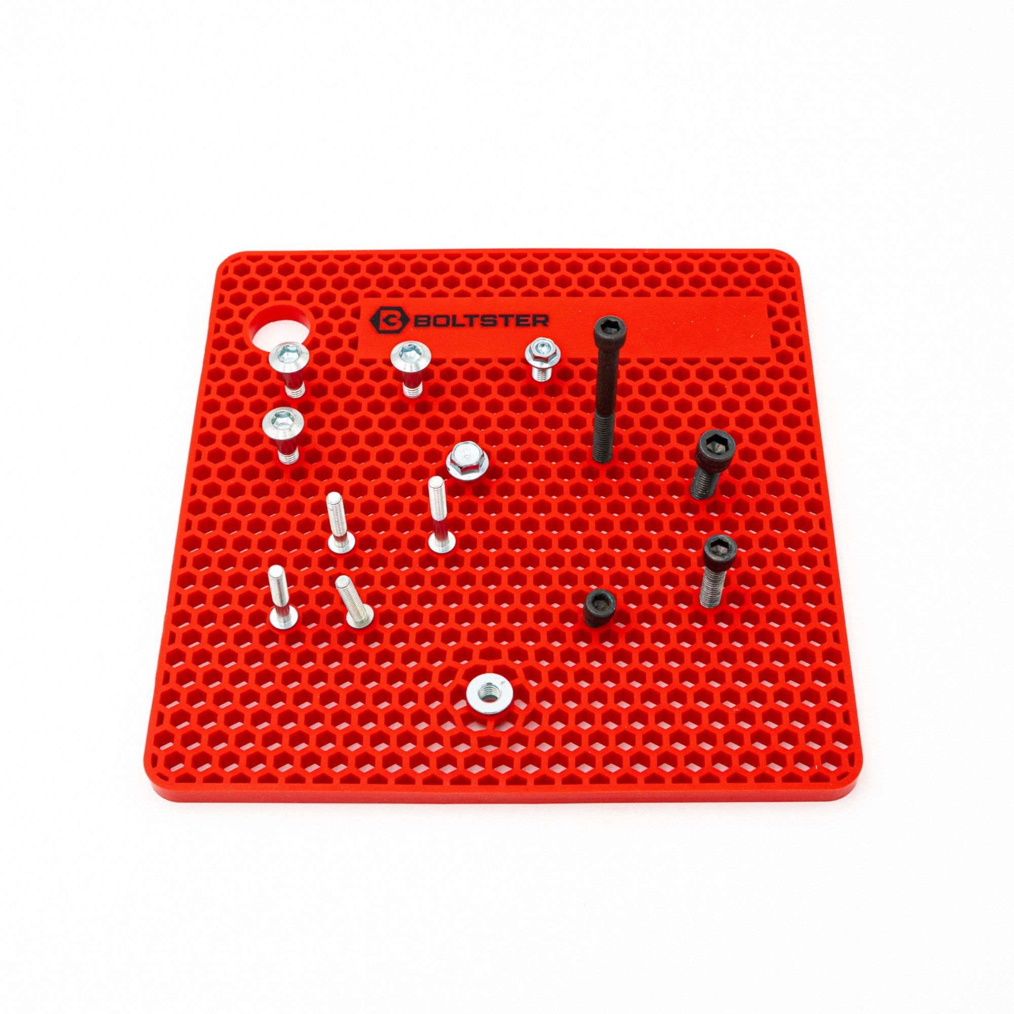 BOLTSTER, Green, 3/8 in Overall Wd, Silicone Fastener Organizer ...