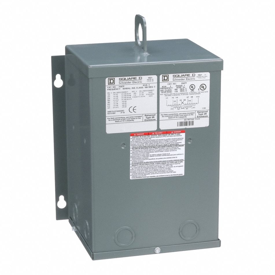 SQUARE D Transformador,3kVA - 2CN20 | 3S67F - Grainger México