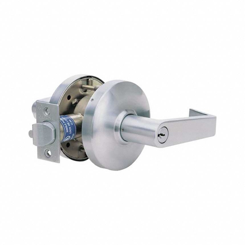 CAL-ROYAL, Classroom Lever Locksets, Chrome, Door Lever Lockset ...