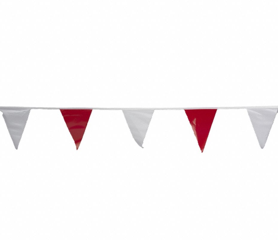 CORTINA Banderines,Rojo/Blanco,60 pies,Vinilo - 6FGK4 | 03-401-60 ...