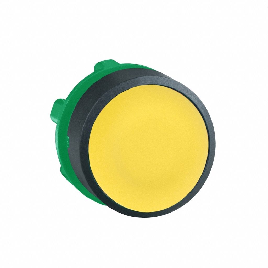 SCHNEIDER ELECTRIC, Yellow, 22 mm Mounting Size, Flush Push Button ...