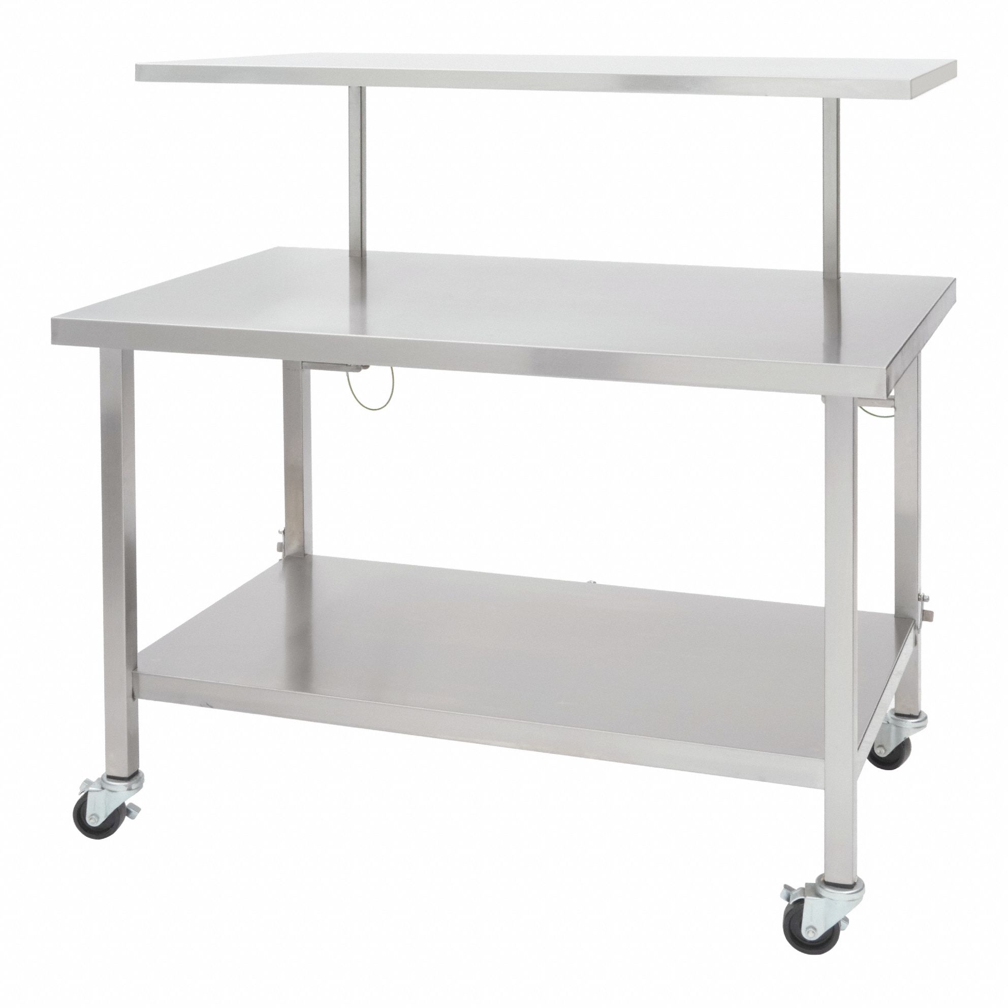 BLICKMAN, Stainless Steel, (2) Swivel with Brake, Back Table - 876JG9 ...