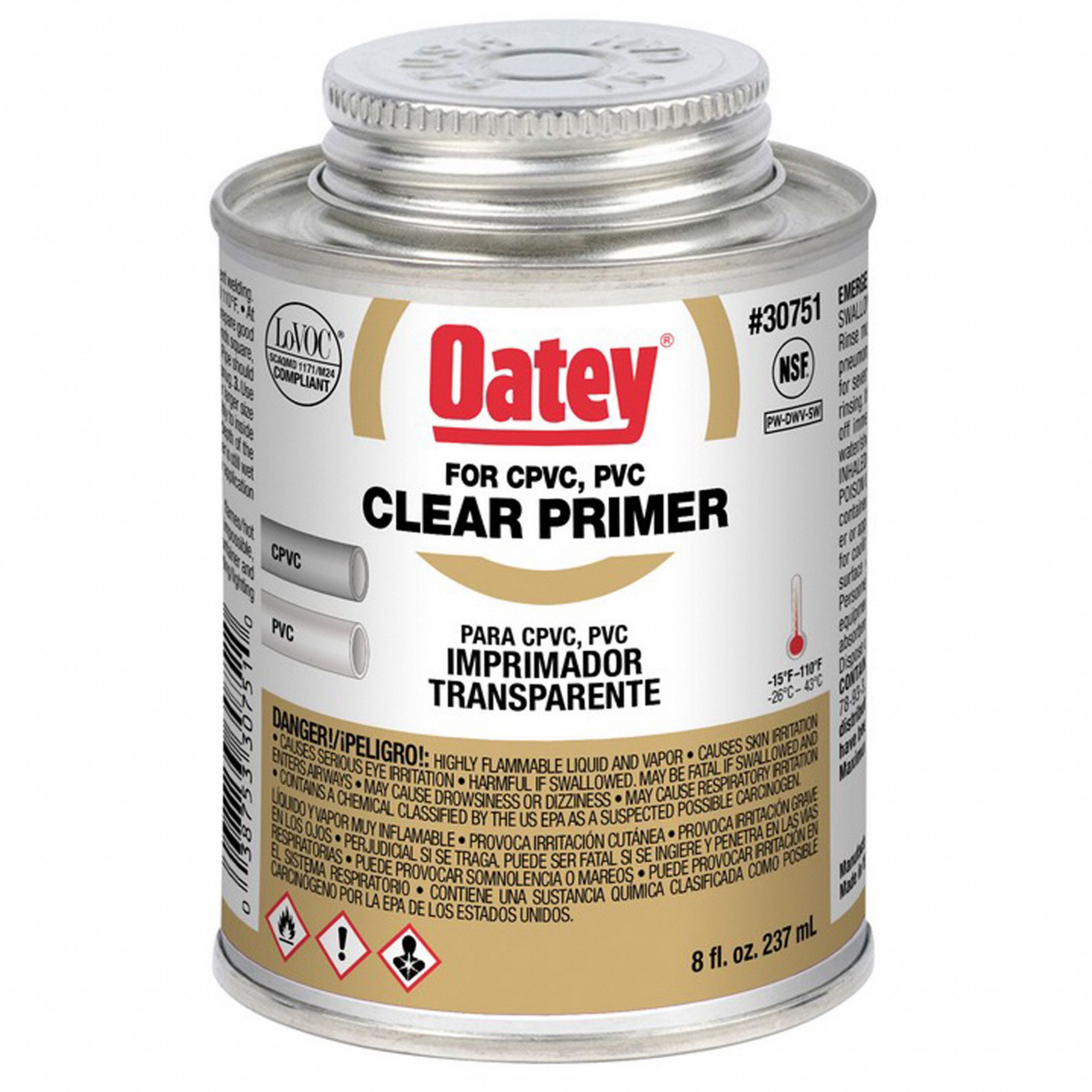 OATEY, 8 oz, Can, Primer - 39AN84|30751 - Grainger