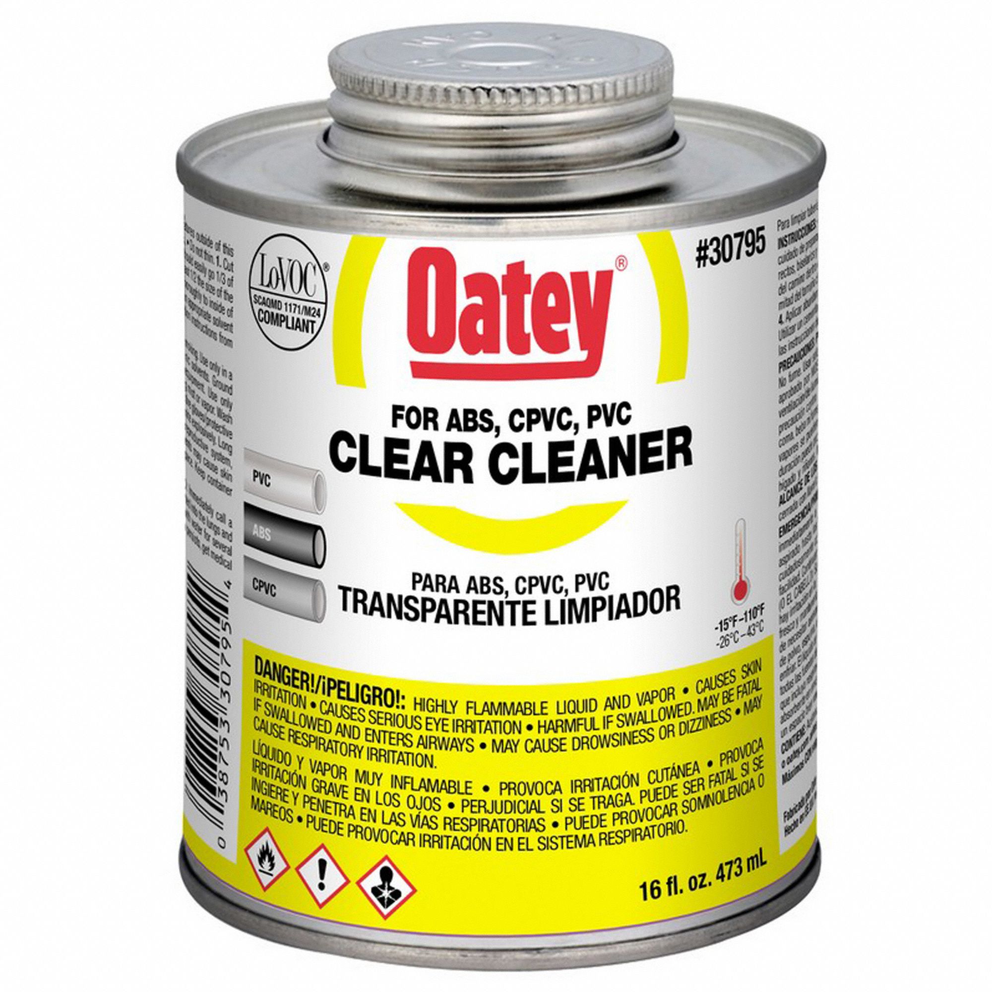 OATEY, 16 oz, Can, Surface Cleaner - 29FJ02|30795 - Grainger