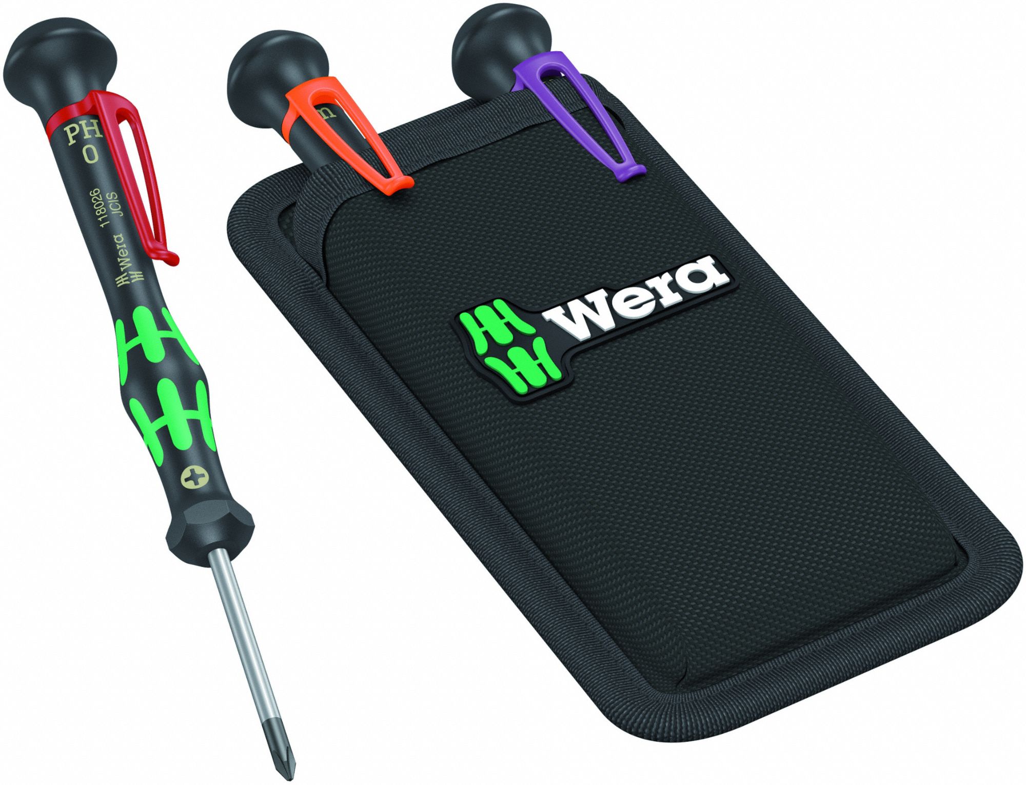 WERA, 3 Pieces, Microstix/Phillips/Torx Plus Tip, Screwdriver Set - 808C73|05300063001 - Grainger
