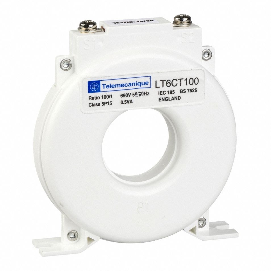 SCHNEIDER ELECTRIC, 100 A Primary Current - Max, Screw Terminal, Solid ...