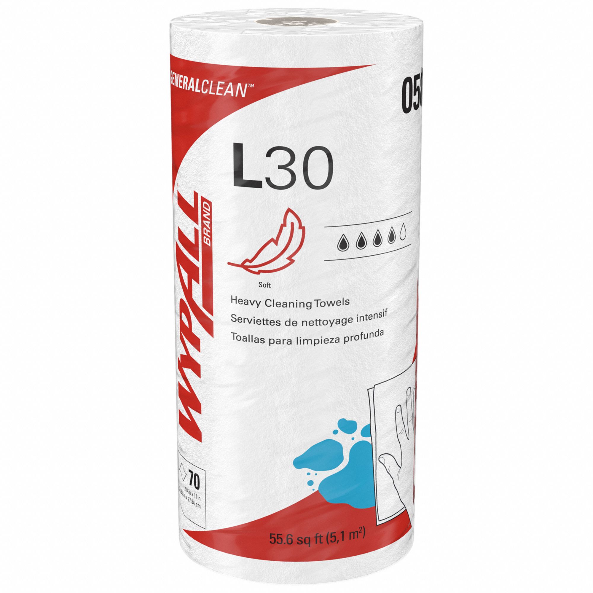 KIMBERLY-CLARK PROFESSIONAL, Perforated Roll, Moderate Absorbency, Dry ...