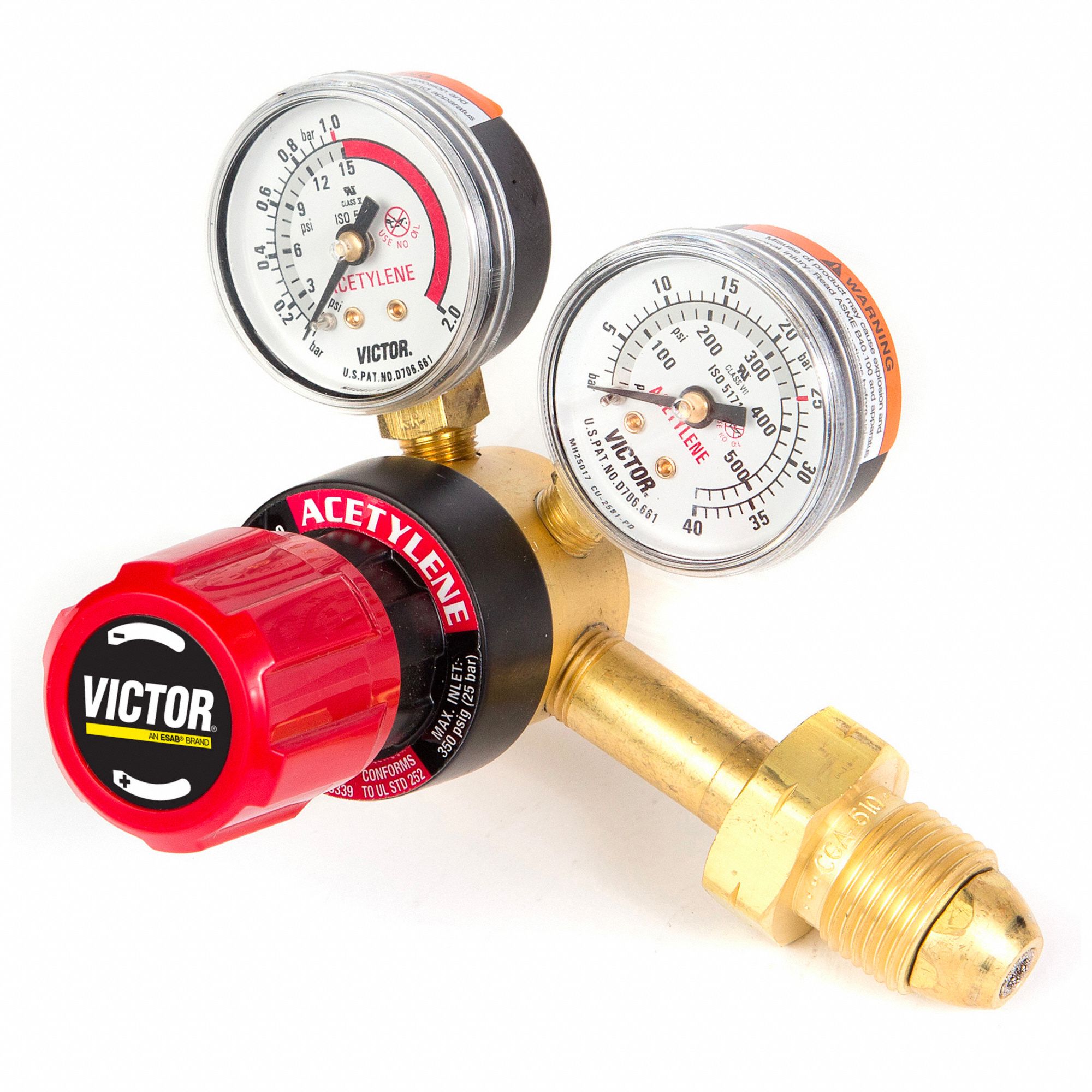 VICTOR, Single Stage, CGA 510 Inlet, Regulator - 793NM9|0781-4233 ...