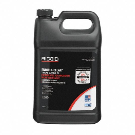 RIDGID, Endura-Clear, 1 gal, Pipe Thread Cutting Oil - 4PCE1|32808 ...