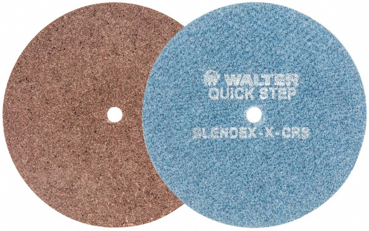 WALTER SURFACE TECHNOLOGIES, 6 in Dia, Aluminum Oxide, Hook-and-Loop ...