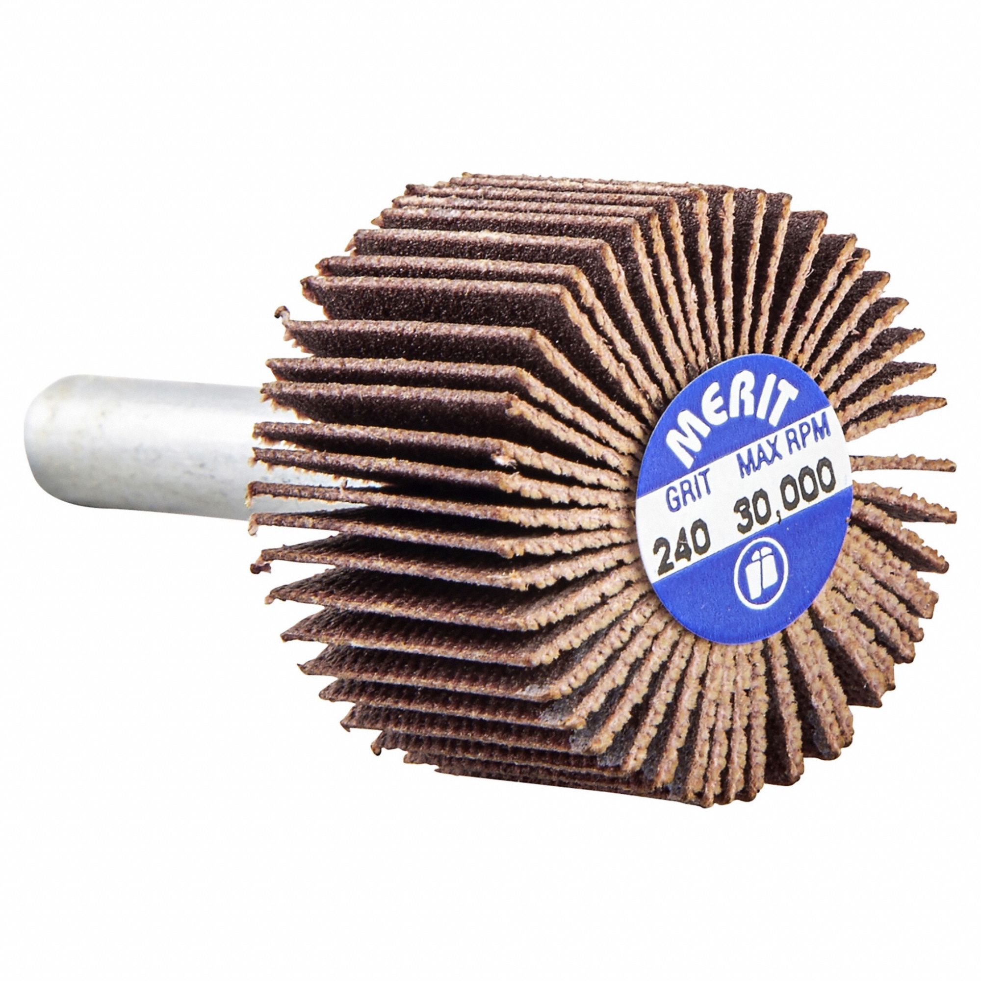 MERIT, 1 in Dia x 5/8 in W, 1/4 in Straight-Shank, Flap Wheel - 804K93 ...