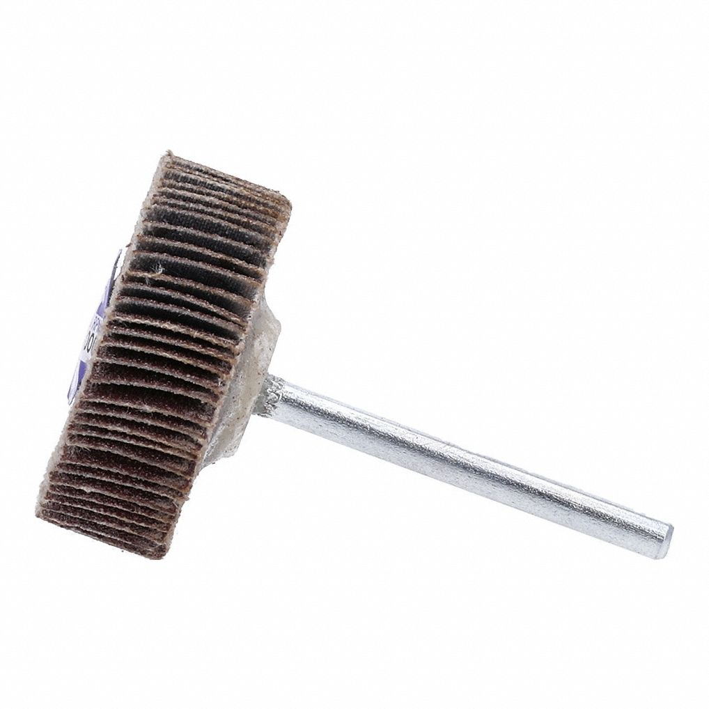 MERIT, 1 3/16 in Dia x 3/8 in W, 1/8 in Straight-Shank, Flap Wheel ...
