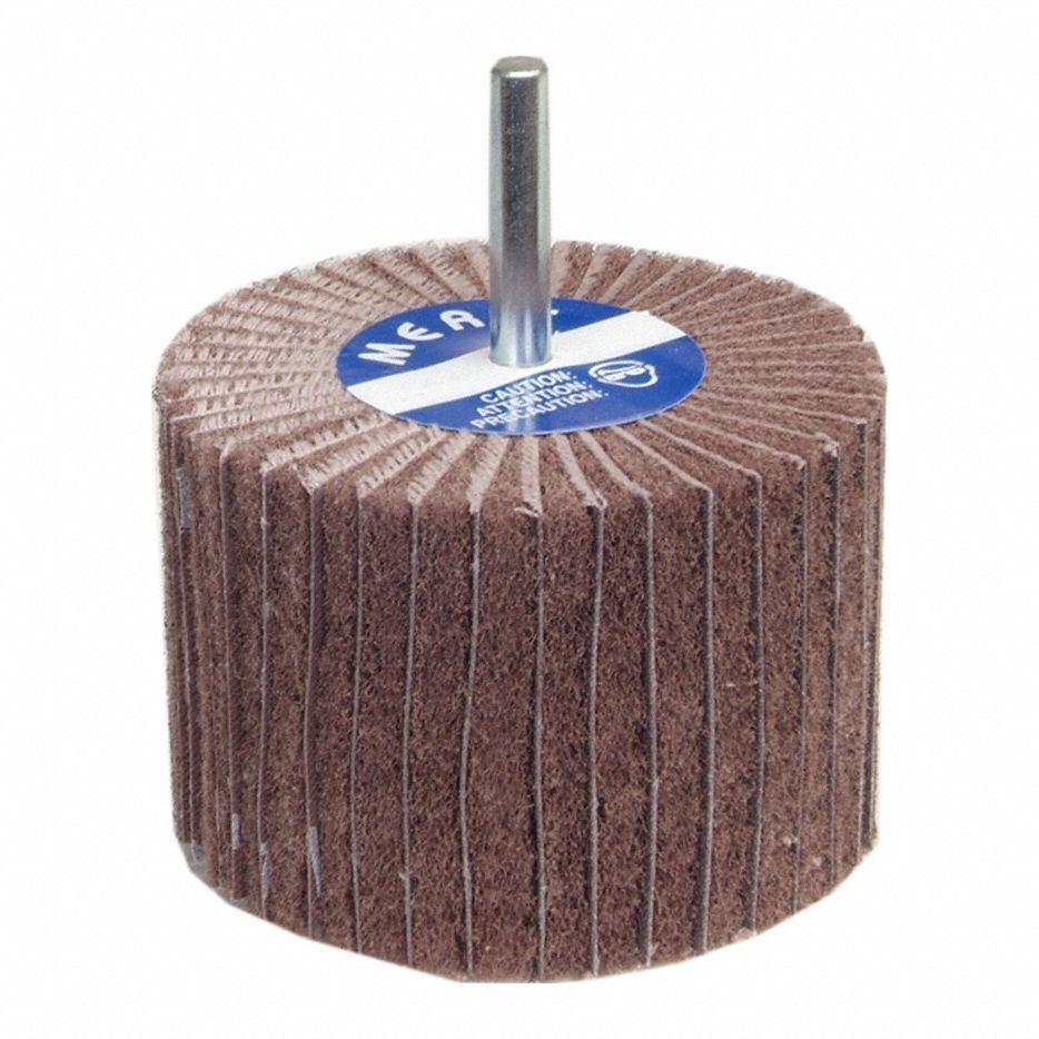 MERIT, 2 in Dia x 1 in W, 1/4 in Straight-Shank, Interleaf Flap Wheel ...