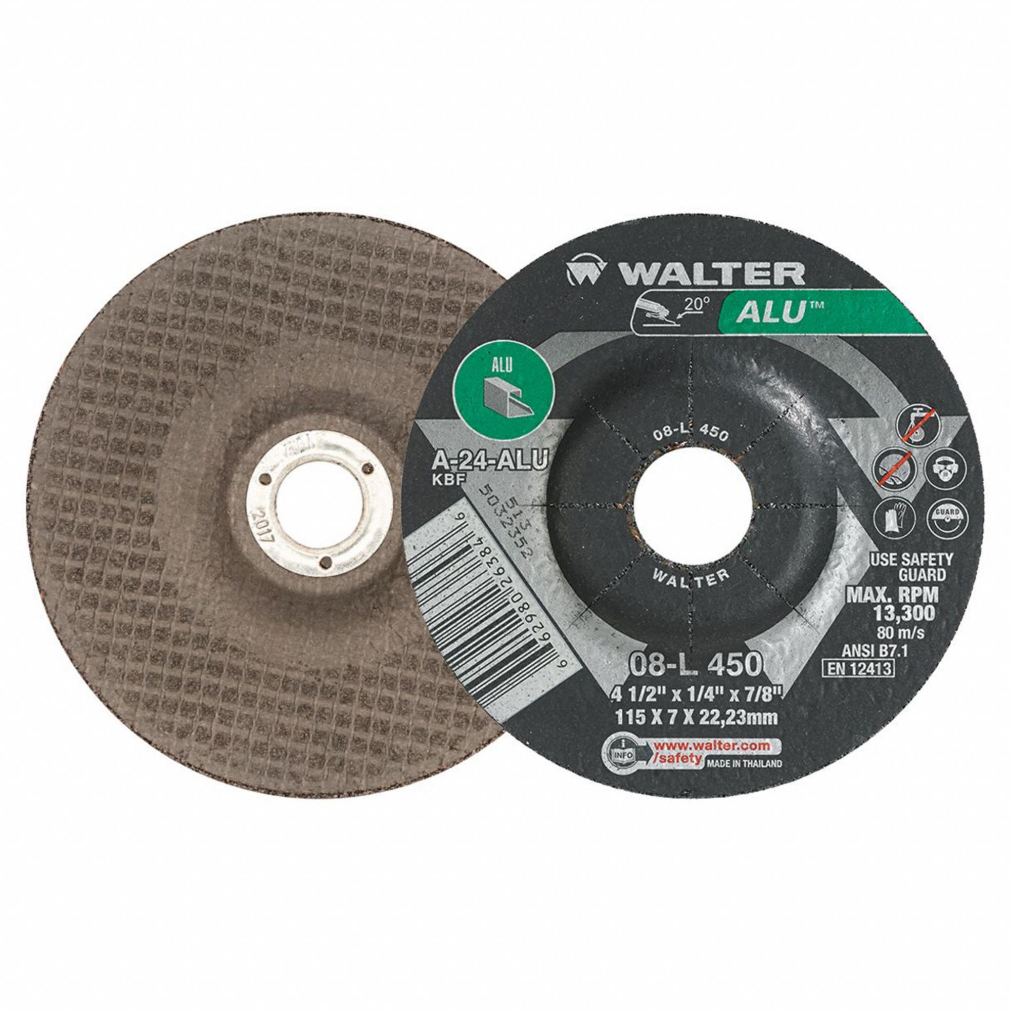 WALTER SURFACE TECHNOLOGIES, Type 27, 4 1/2" x 1/4" x 7/8", Depressed ...