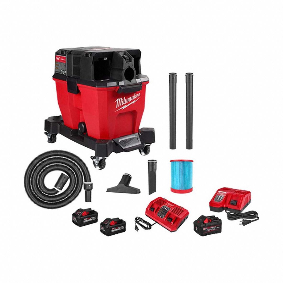 MILWAUKEE, 9 gal Tank Size, Plastic, Shop Vacuum Kit - 443TH4|0920-22HD ...