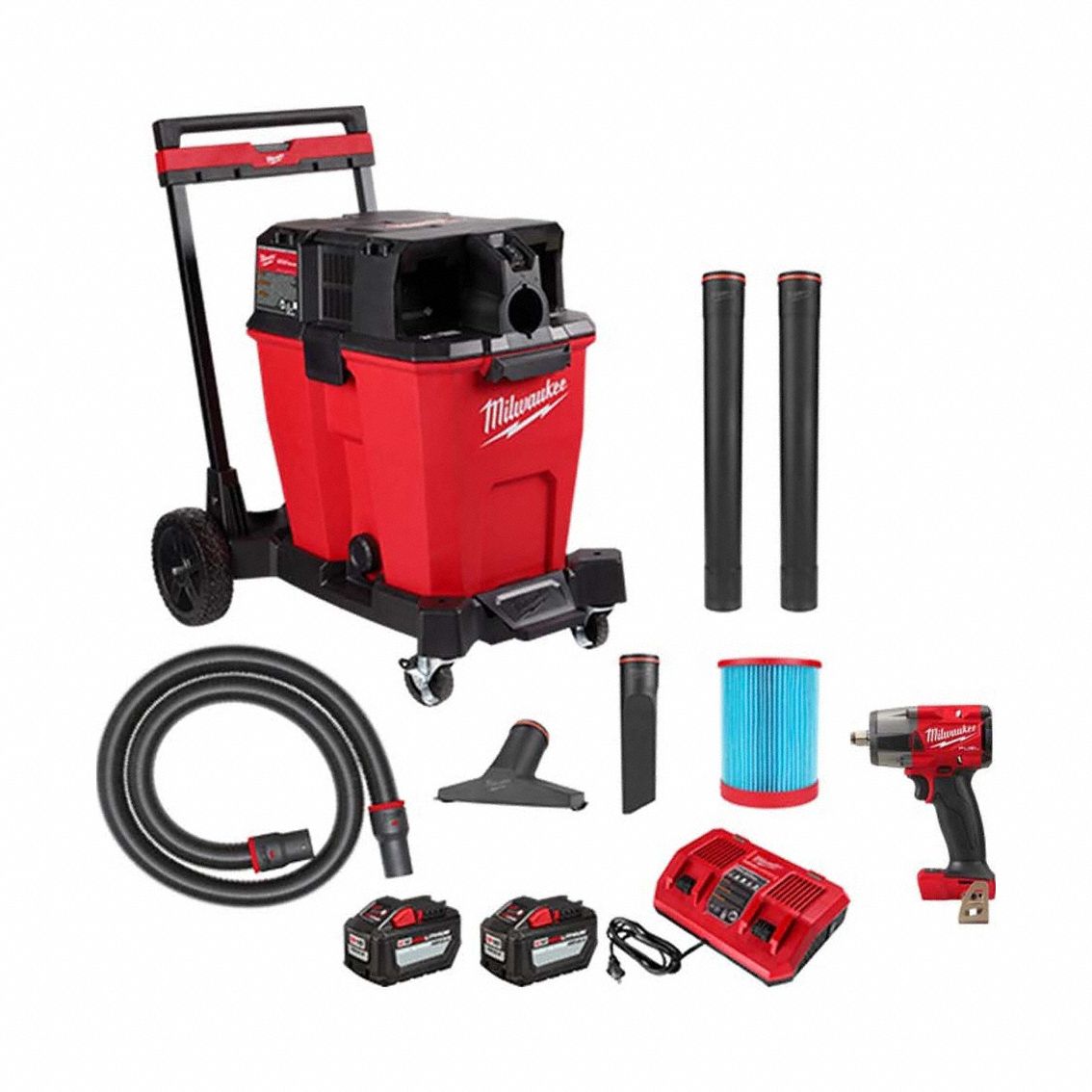 MILWAUKEE, 2 Tools, Impact Wrench, Tool Combination Kit - 443UA4|0930 ...