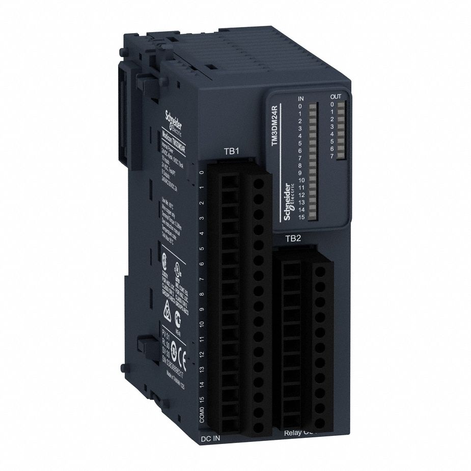SCHNEIDER ELECTRIC, (16) Discrete In, (8) Relay Out, Discrete Input/Output Module - 35ZV92 ...