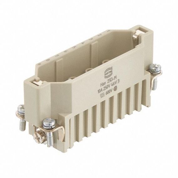 HARTING, Han® D, Crimp, Industrial Rectangular Connector Insert ...