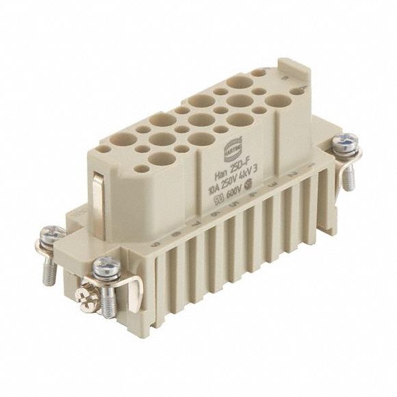 HARTING, Han® D, Crimp, Industrial Rectangular Connector Insert ...
