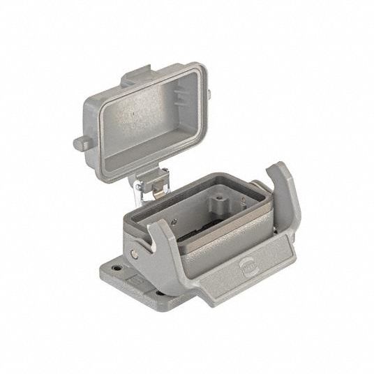 HARTING, Size 10 B, Bulkhead Mount, Rectangular Connector Housing - 793XV6|09300101306 - Grainger