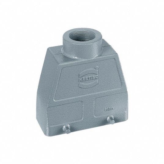 HARTING, Size 10 B, Top, Rectangular Connector Hood - 793XV0|09300100422 - Grainger