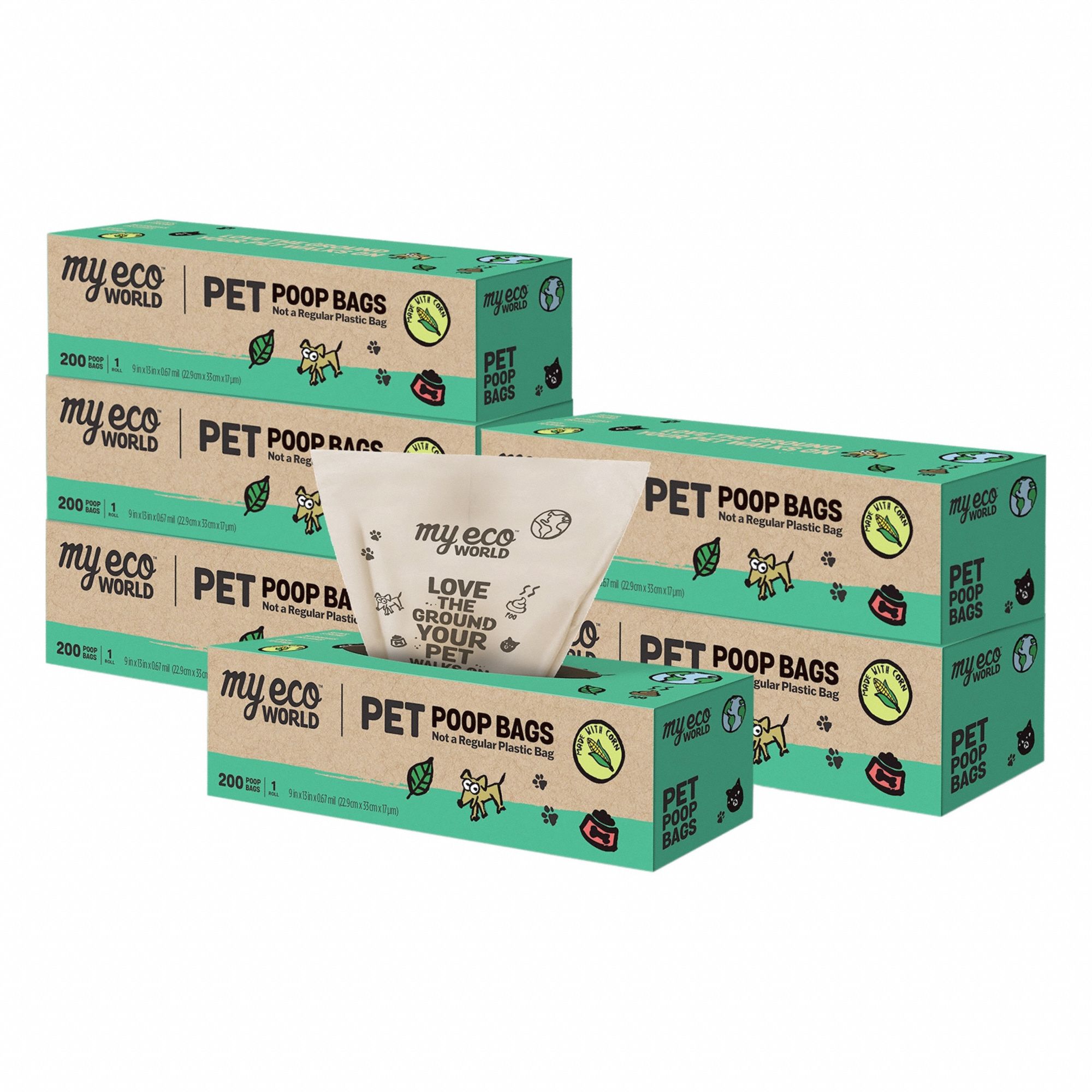 MYECOWORLD, 1 gal Capacity, 9 in Overall Wd, Pet Waste Bags - 835M33 ...