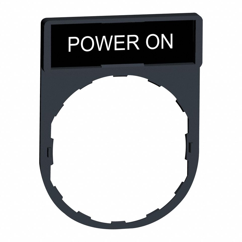 22 mm Panel Mounting Size, Rectangular, Legend Plate - 6JC60|ZBY2326 - Grainger