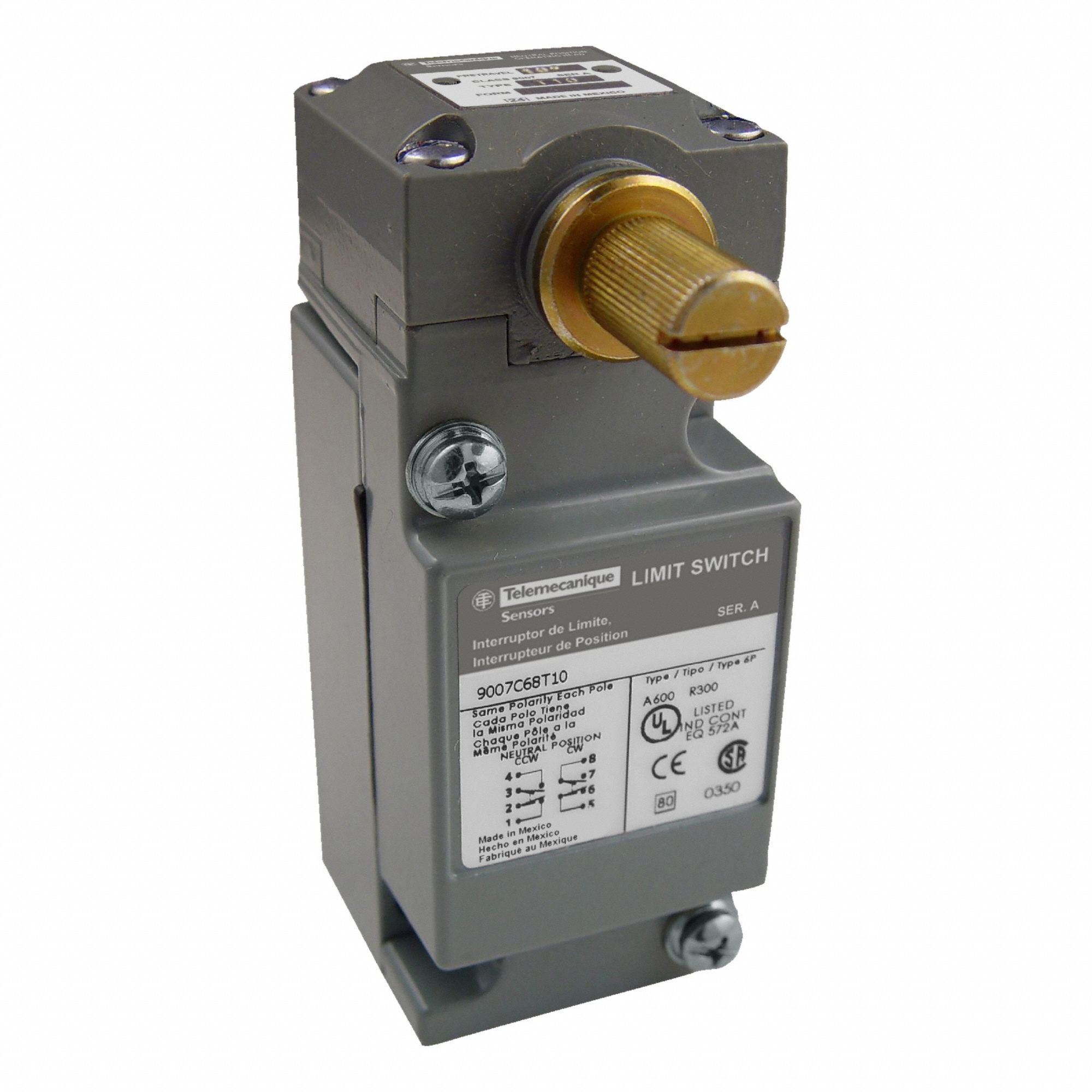 TELEMECANIQUE SENSORS, Metallic, Plug-In, Plug-In Limit Switch - 5B070 ...