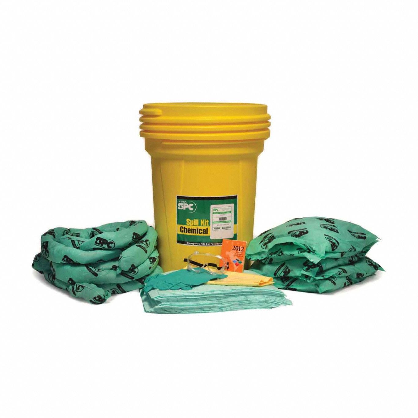 BRADY SPC ABSORBENTS, 30 gal Container Capacity, Drum, Spill Kit ...