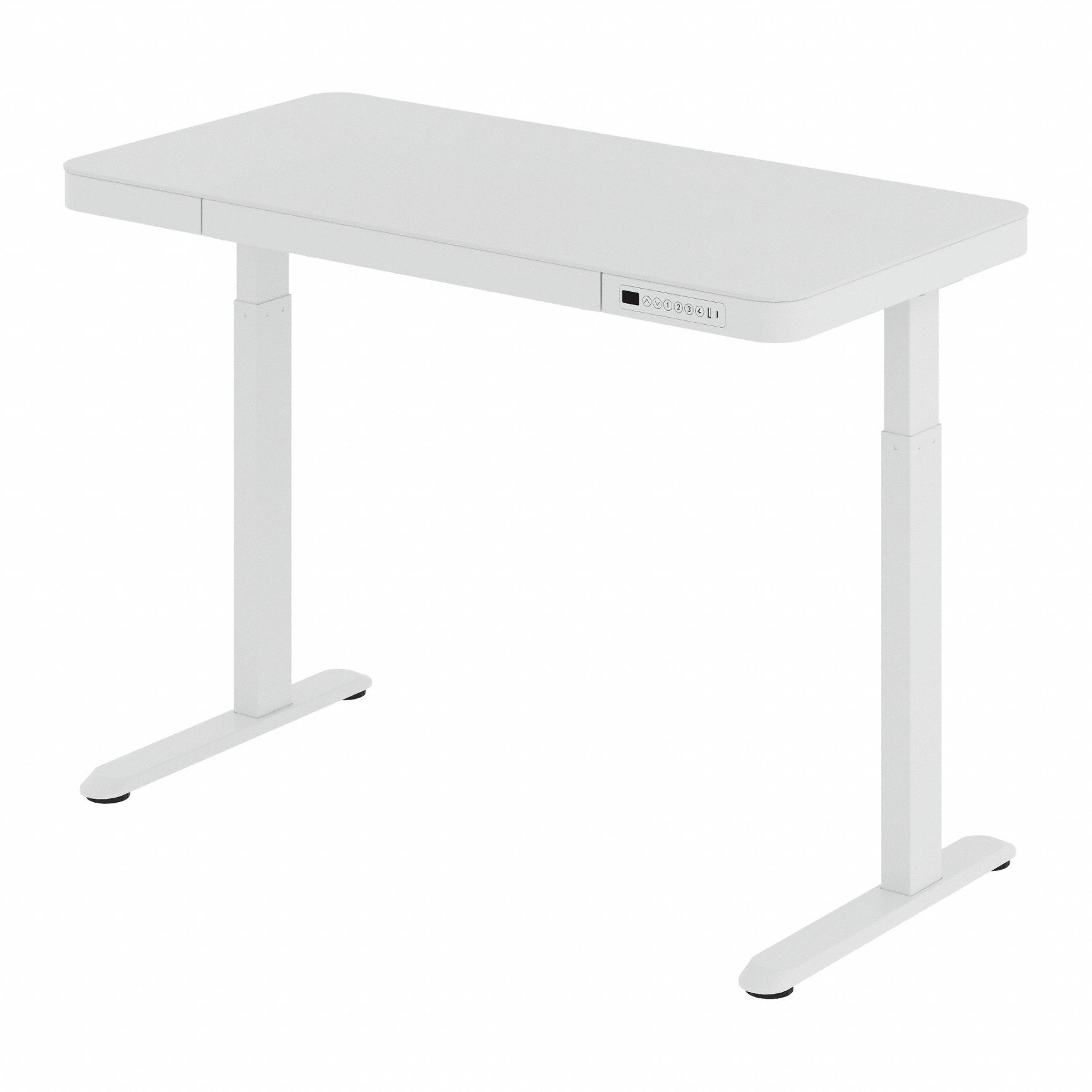 FLEXISPOT, White, Glass, Standing Desk - 397AN1|EG9W-E - Grainger