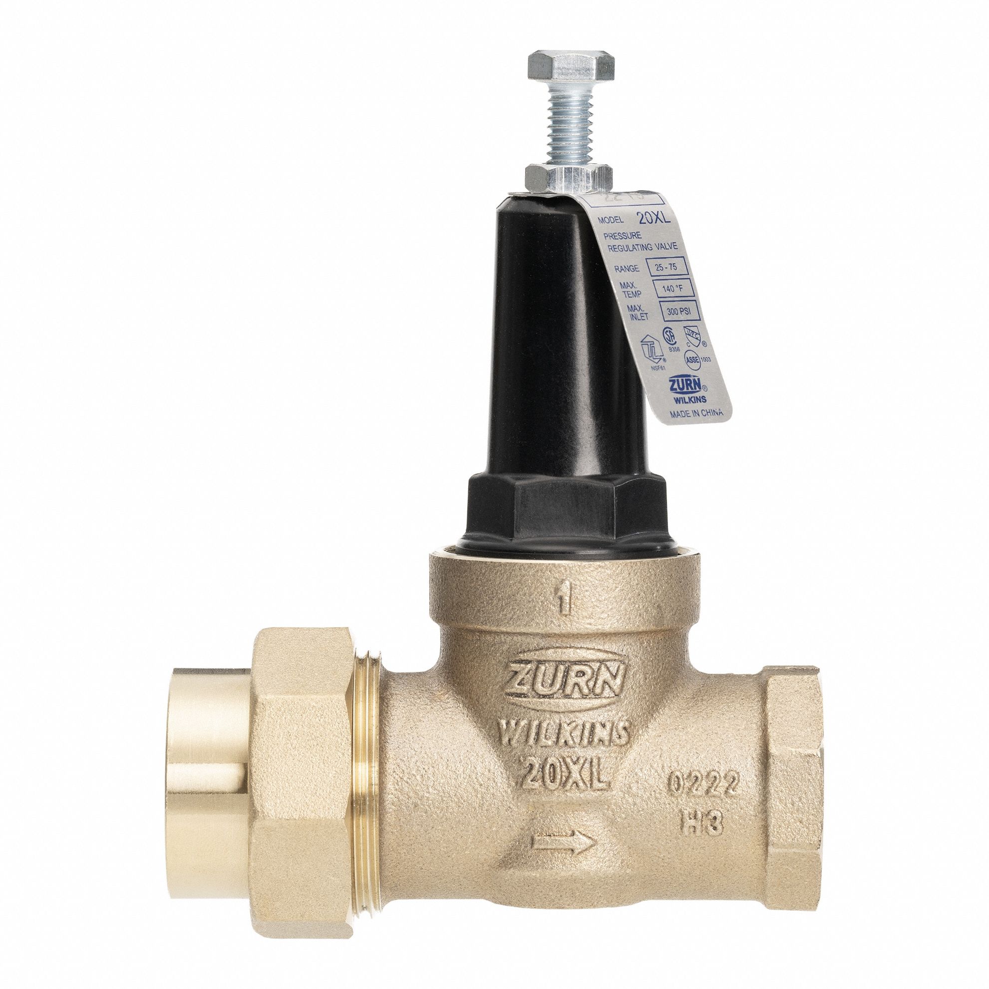 WILKINS, FNPT x FNPT, 1 in Pipe Size, Water Pressure Reducing Valve ...