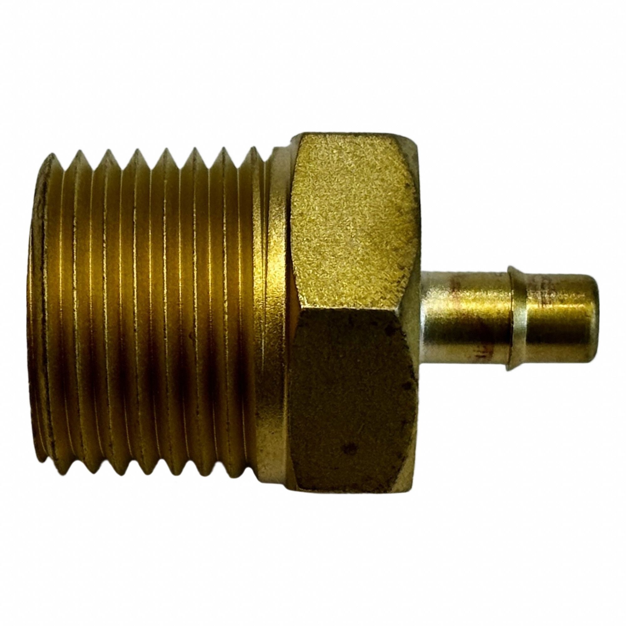 MEM-CO, 3/4 in ID x 3/4 in Pipe x 1/2 in ID Size, MNPT x Tube, Mini Barbed Fitting Adapter ...